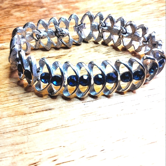 Trifari | Jewelry | Trifari Vintage Silver Sapphire Bracelet | Poshmark